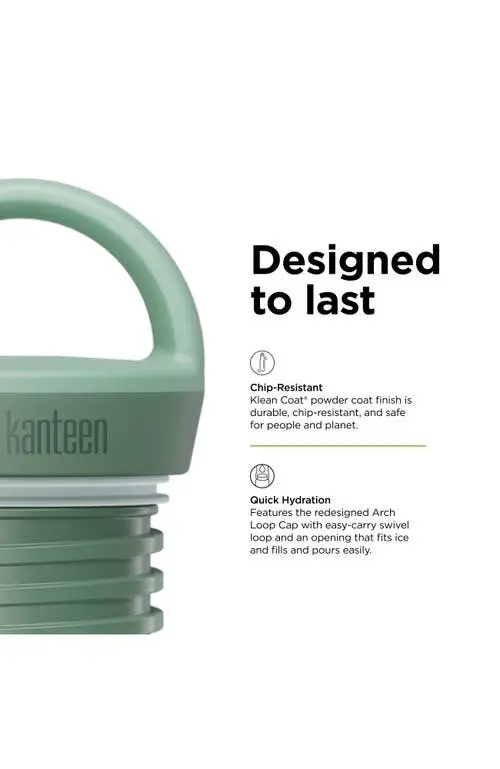 KLEAN KANTEEN 12oz Rise Classic Insulated Water Bottle With Arch Loop Cap