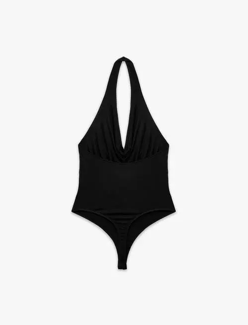 Koton Halter Neck Drape Bodysuit