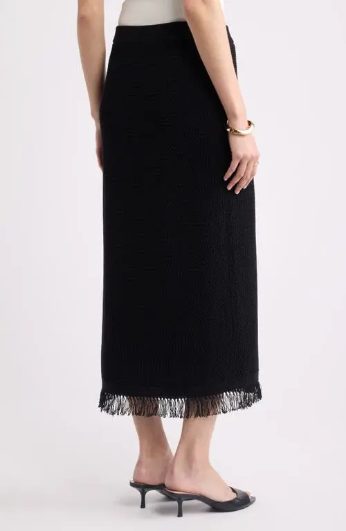 Nordstrom Fringe Knit Midi Skirt