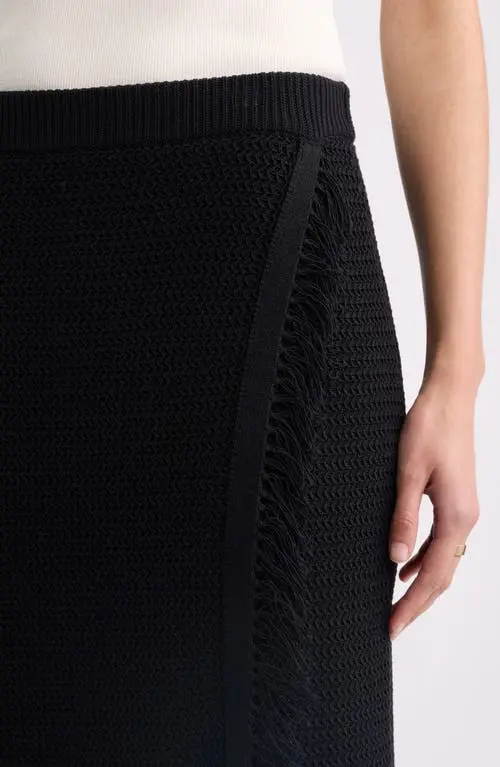 Nordstrom Fringe Knit Midi Skirt