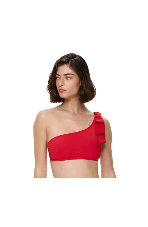 GOTTEX Modern Muse One Shoulder Bikini Top - Red