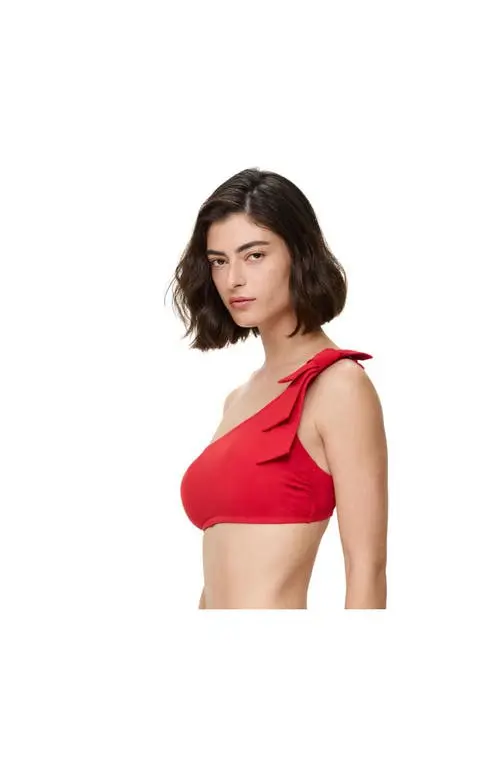 GOTTEX Modern Muse One Shoulder Bikini Top - Red