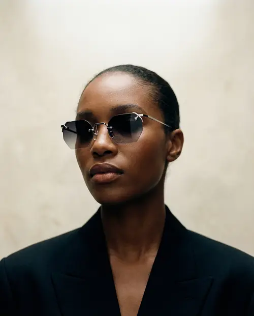 COSSINO Mykono 48mm Rimless Sunglasses - Black