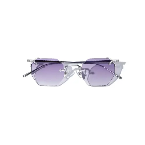 COSSINO Mykono Rimless Octagon Sunglasses - Purple