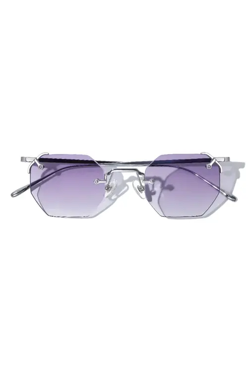 COSSINO Mykono 48mm Rimless Sunglasses - Purple