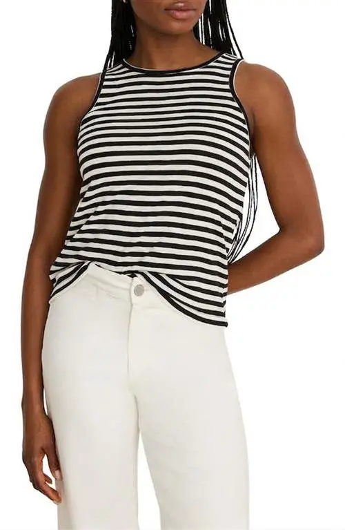 NIC+ZOE Stripe Cape Rib Tank