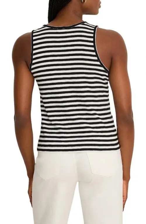 NIC+ZOE Stripe Cape Rib Tank