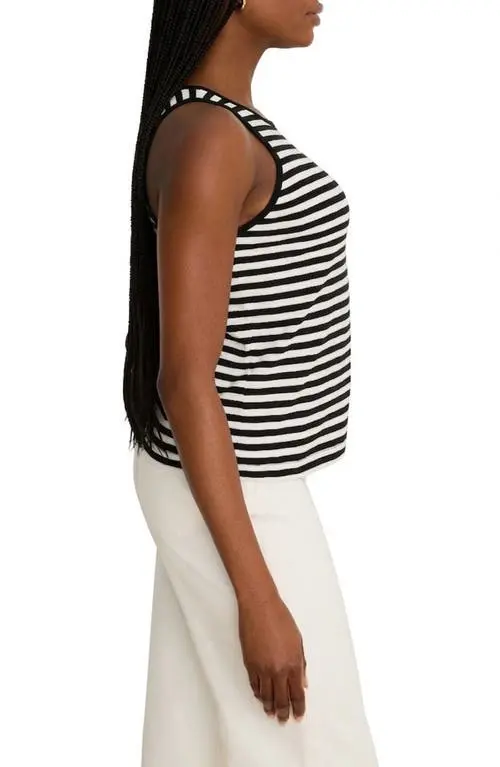 NIC+ZOE Stripe Cape Rib Tank