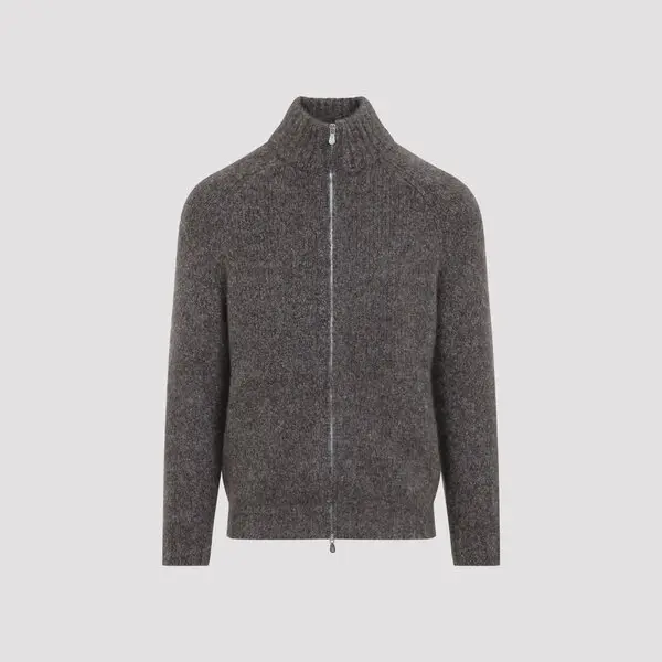 Brunello Cucinelli Cashmere Silk Full-zip Cardigan - Brown