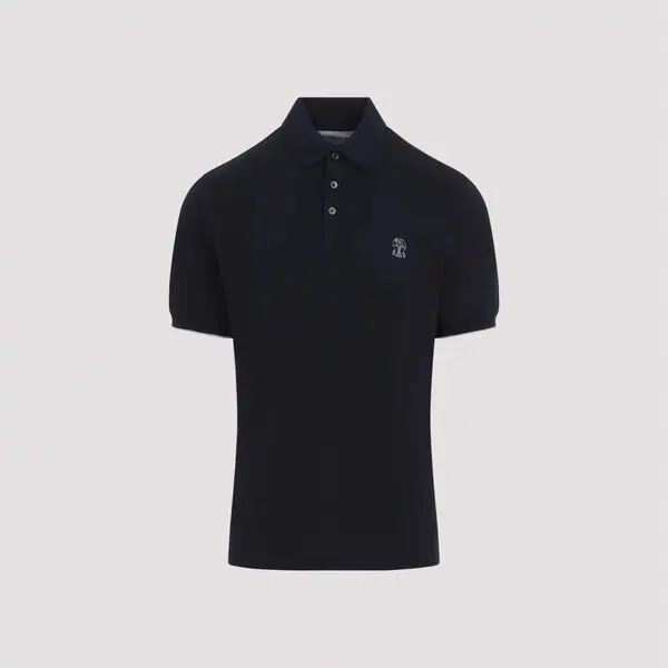 Brunello Cucinelli Cotton Polo Shirt - Blue
