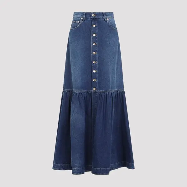 Dolce & Gabbana Denim Maxi Skirt - Blue