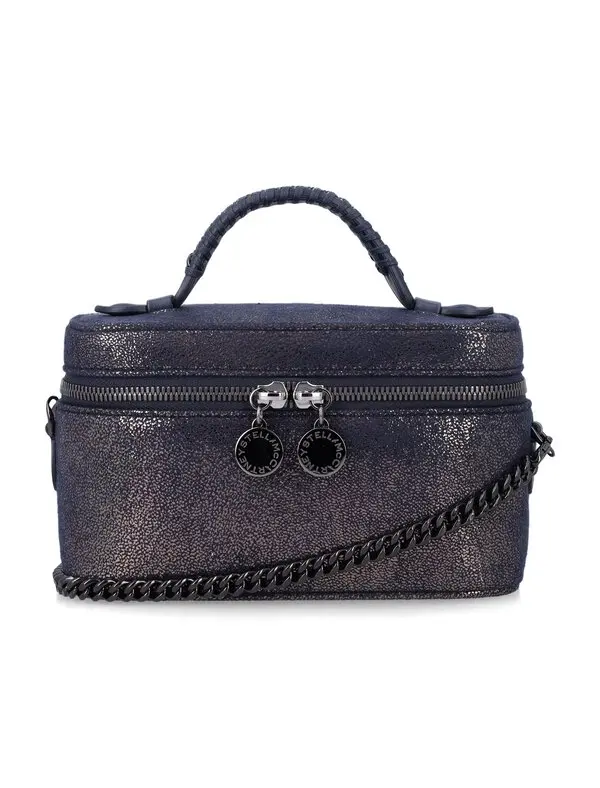 Stella McCartney Falabella Mini Vanity Case In Vegan Leather - Blu