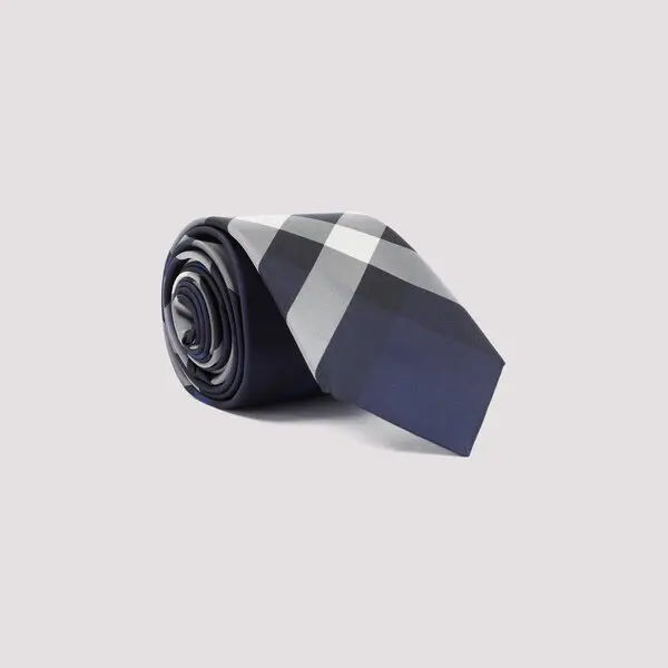 Burberry Classic Check Silk Tie - Blue