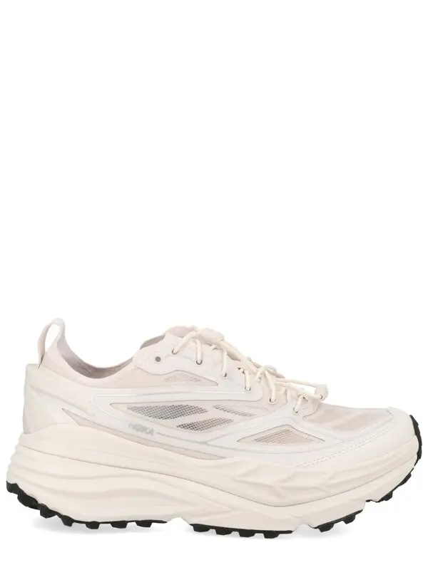 Hoka One One Athletic Sneakers With Cushioned Midsole And Lug Sole - White