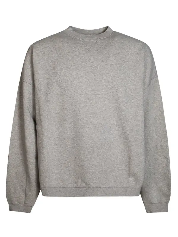 GOLDEN GOOSE Classic Slub Cotton Fleece Sweater For - Grigio
