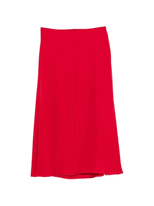 Valentino Garavani Silk Skirt With Side Zip Closure