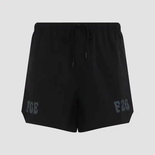 Fear Of God Gym Shorts In 100% Polyester - Black