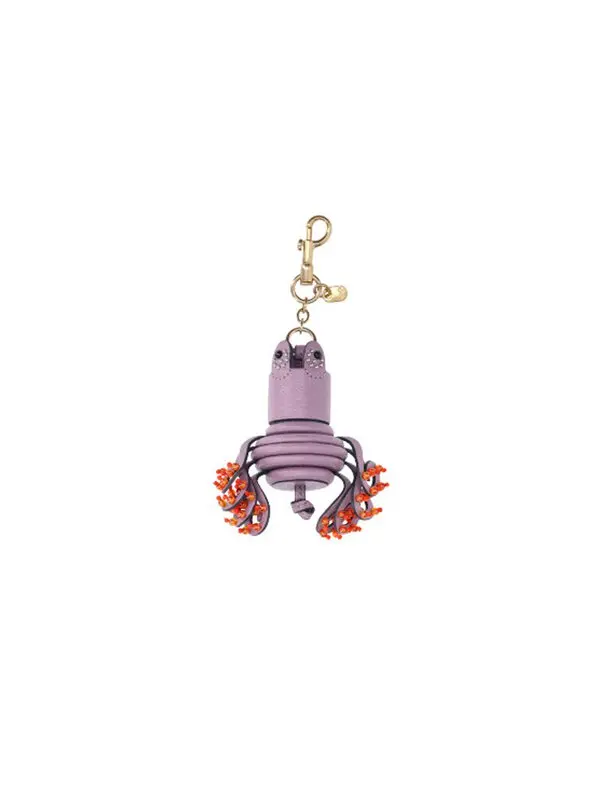 ANYA HINDMARCH Iris 100% Goat Leather Keychain For - Violet