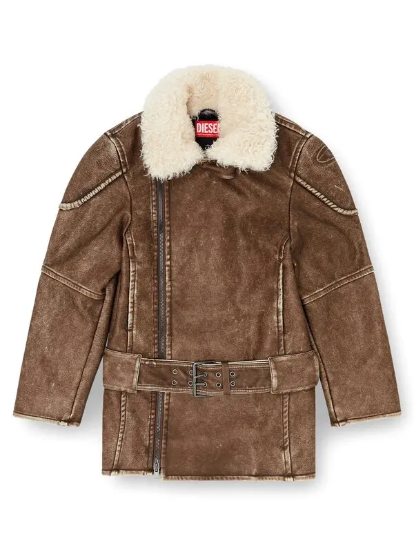 DIESEL® Belted Sherpa Collar Jacket