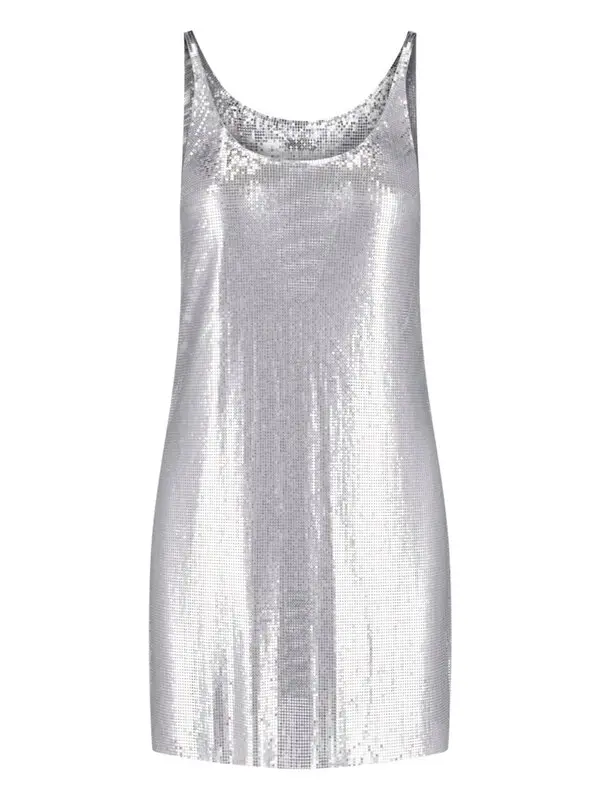 Rabanne Aluminum Mini Dress For - Silver