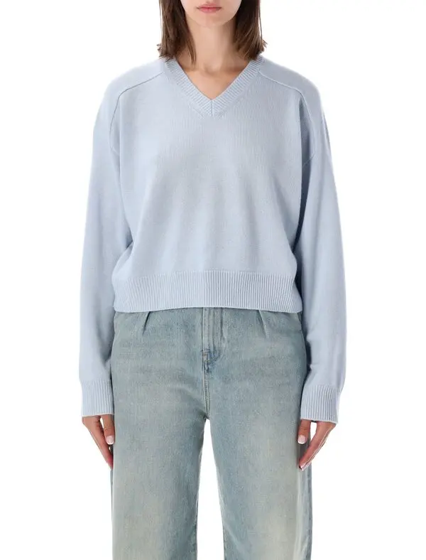 Loulou De Saison 100% Cashmere V-neck Sweater - Blu