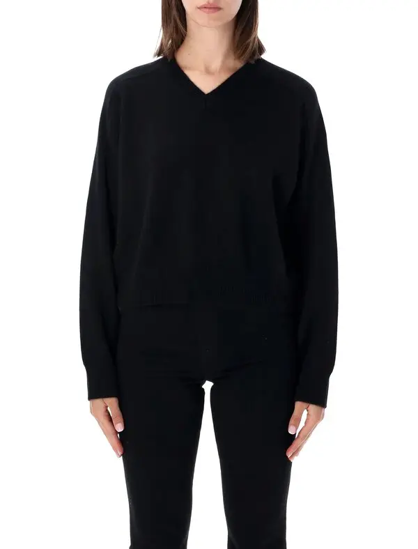 Loulou De Saison 100% Cashmere V-neck Sweater - Nero
