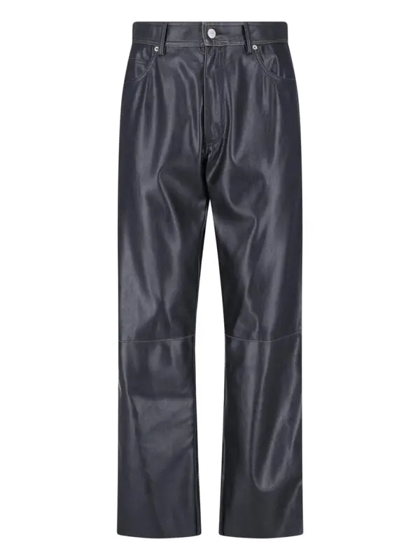 MAISON MARGIELA Coated Polyester Jeans With Cotton Pocket Lining - Black