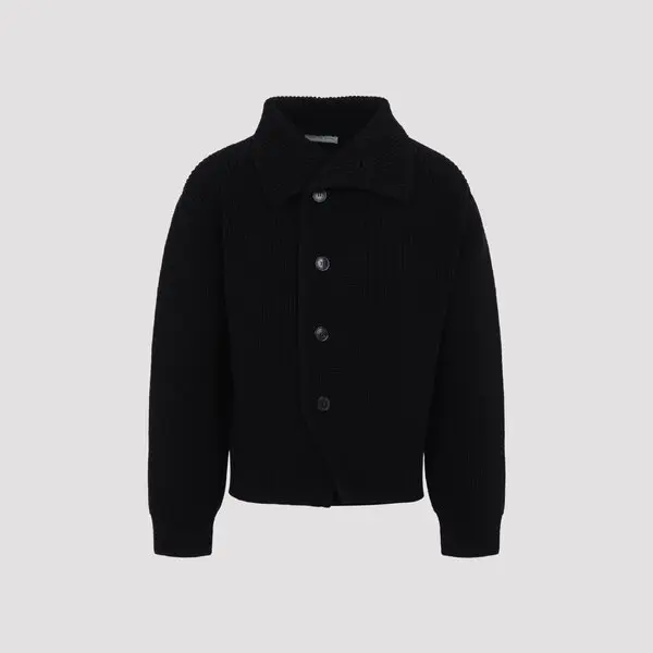 Dries Van Noten Marino Wool Cardigan - Black