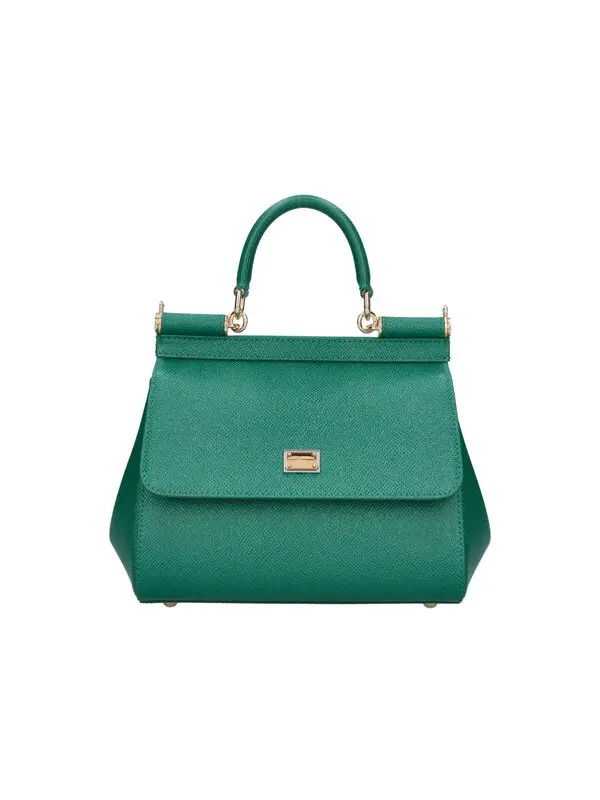 Dolce & Gabbana Italian Calf Leather Handbag - Green