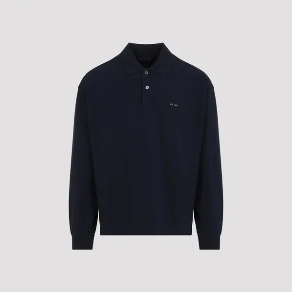 Prada Cotton Polo Shirt - Blue