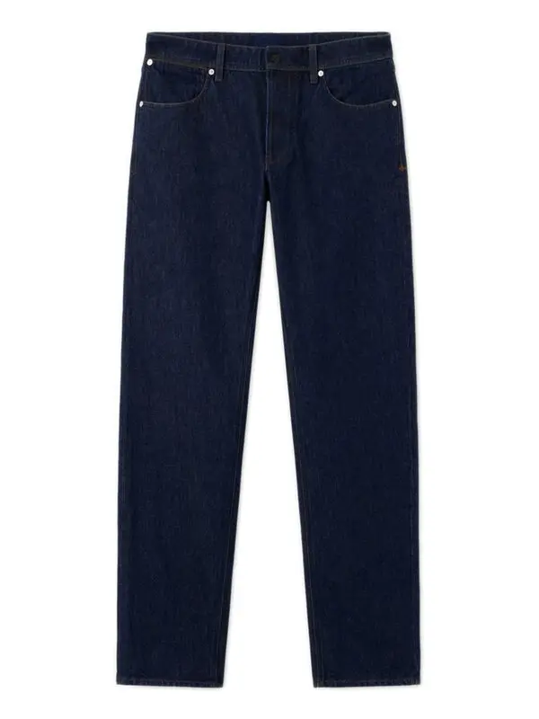 Stone Island Stonewashed Denim Jeans With Embroidered Star Detail