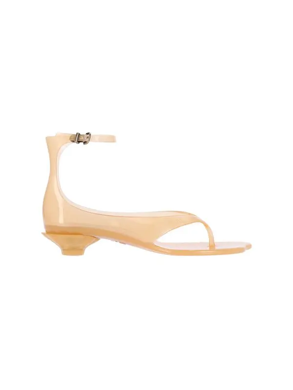 Chloé Strappy Sandals With Sculpted Heel - Brown