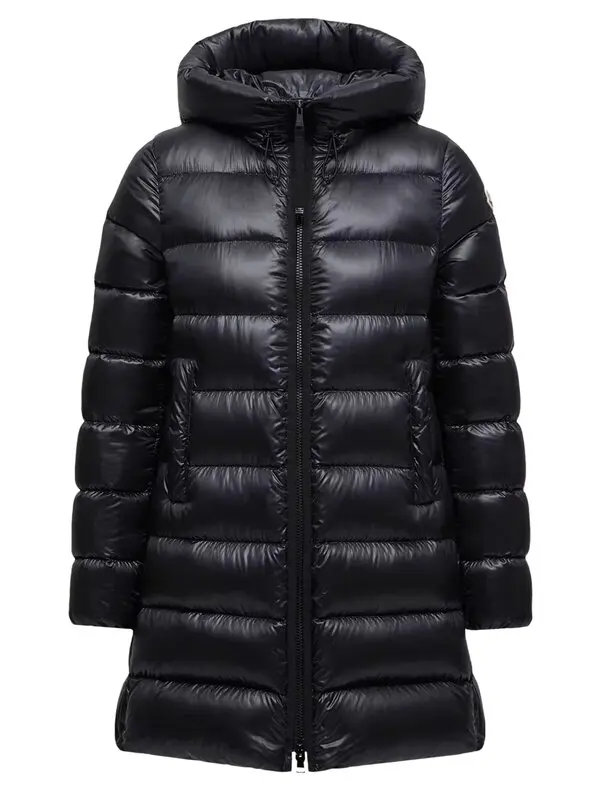 Moncler Water-repellent Down Puffer Coat With Adjustable Hood - Nero
