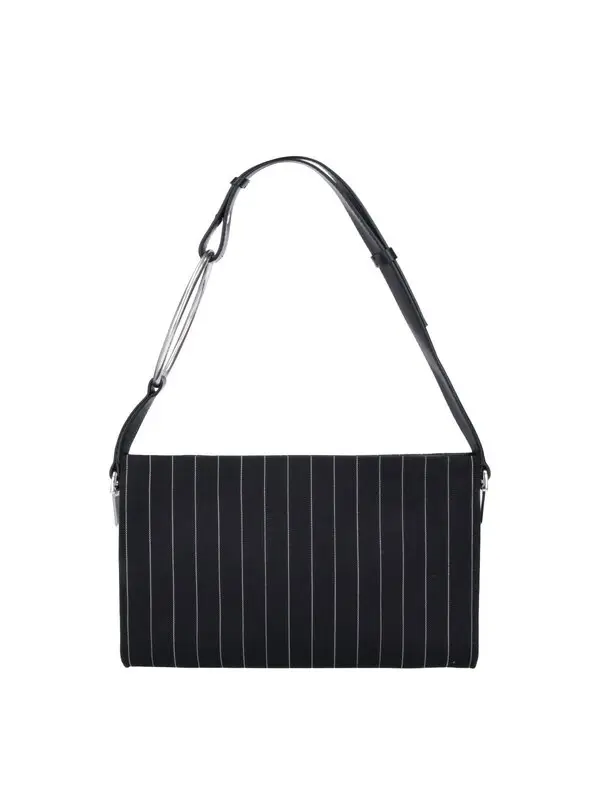 DONDUP Pinstripe Shoulder Bag With Ring Detail