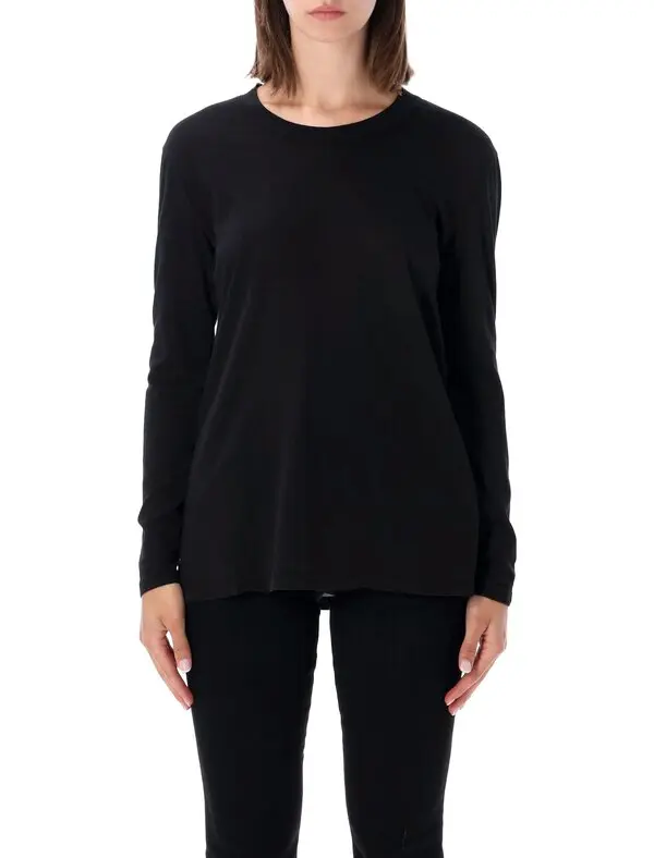 JAMES PERSE 100% Cotton Long-sleeve T-shirt - Nero