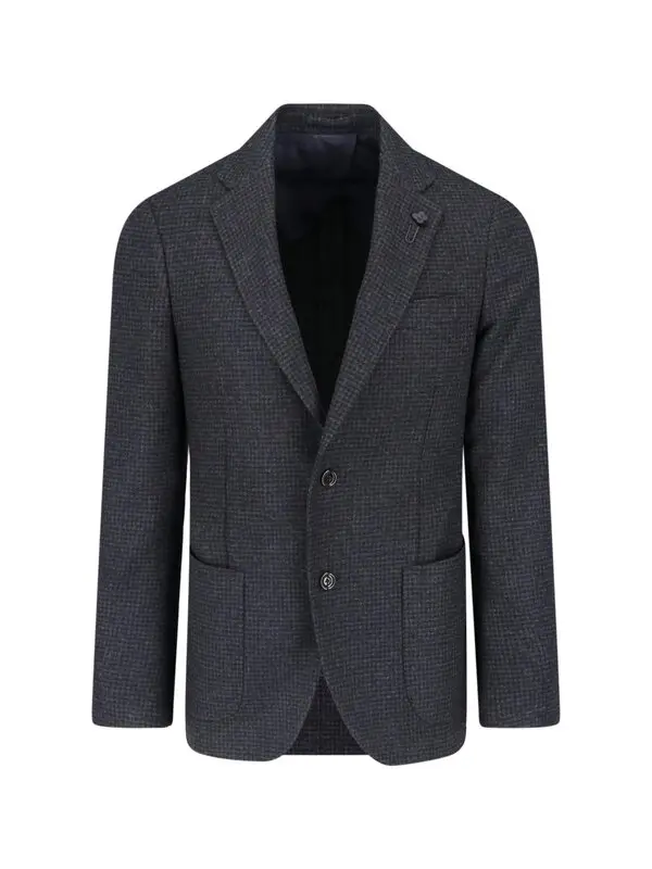 LARDINI 100% Cotton Jacket - Black