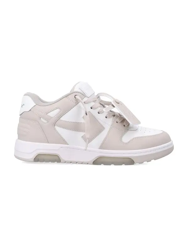 Off-White Low-top Leather Sneakers - White/beige