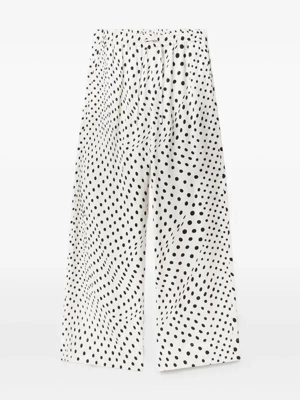 Stella McCartney Polka Dot Viscose Trousers - Bianco