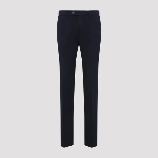 Brunello Cucinelli Regular & Straight-leg Cotton Pants - Blue