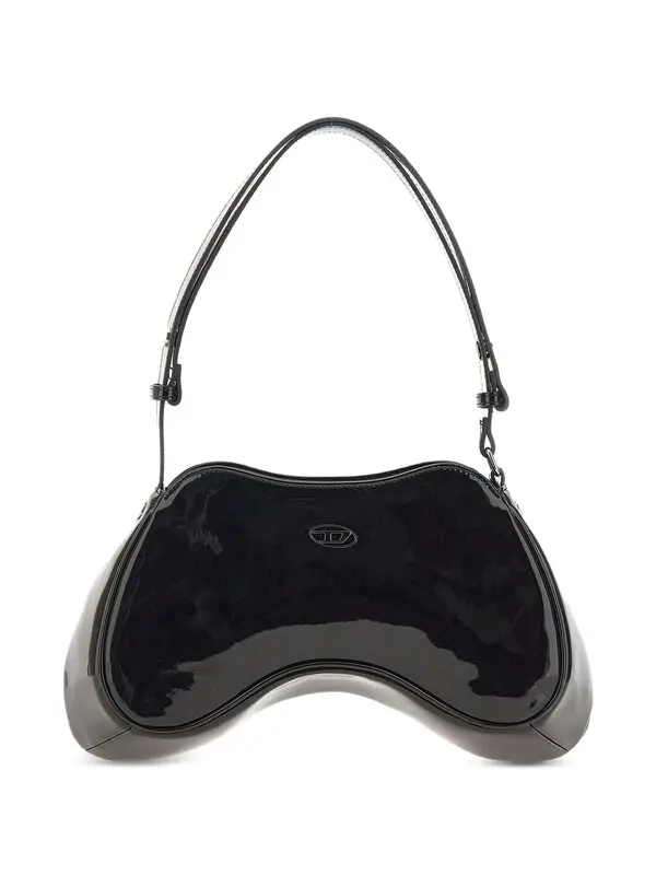 DIESEL® Shiny Mini Shoulder Handbag With Oval D Logo