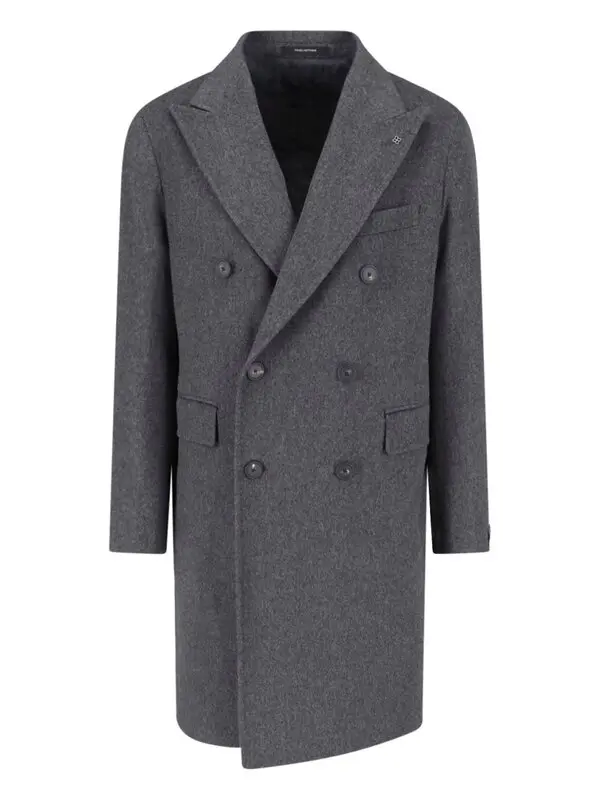 Tagliatore Double-breasted Tailored Jacket In Virgin Wool - Grey