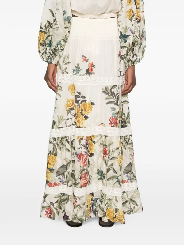 Alice + Olivia Stevie Printed Maxi Skirt
