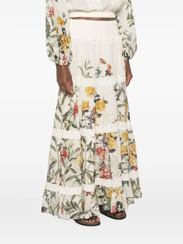 Alice + Olivia Stevie Printed Maxi Skirt