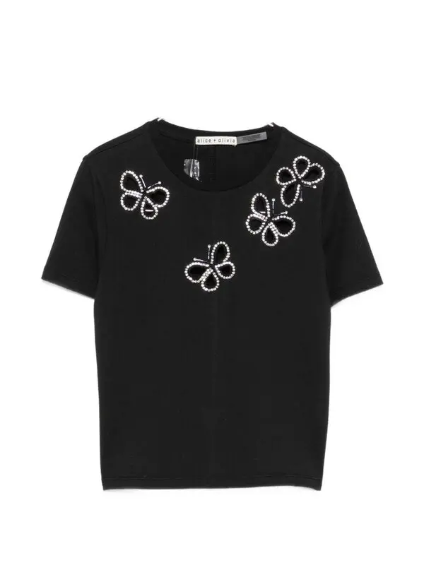Alice + Olivia Cindy Cut-out T-shirt - Black