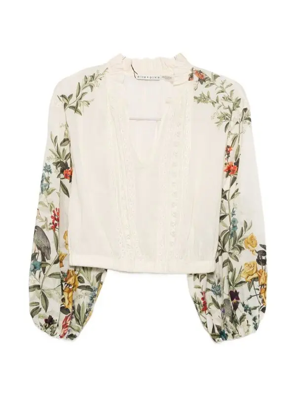 Alice + Olivia Cassie Cropped Blouse
