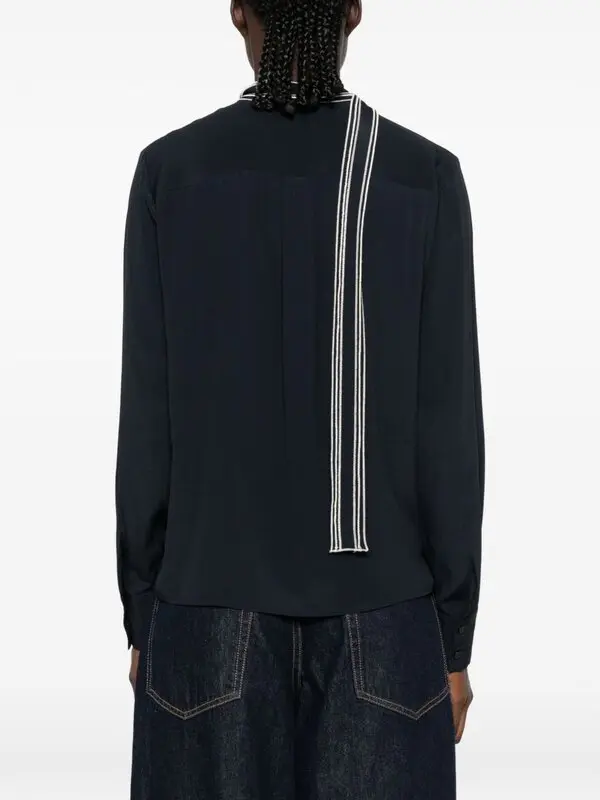 Fabiana Filippi Silk Blend Shirt With Tie Detail