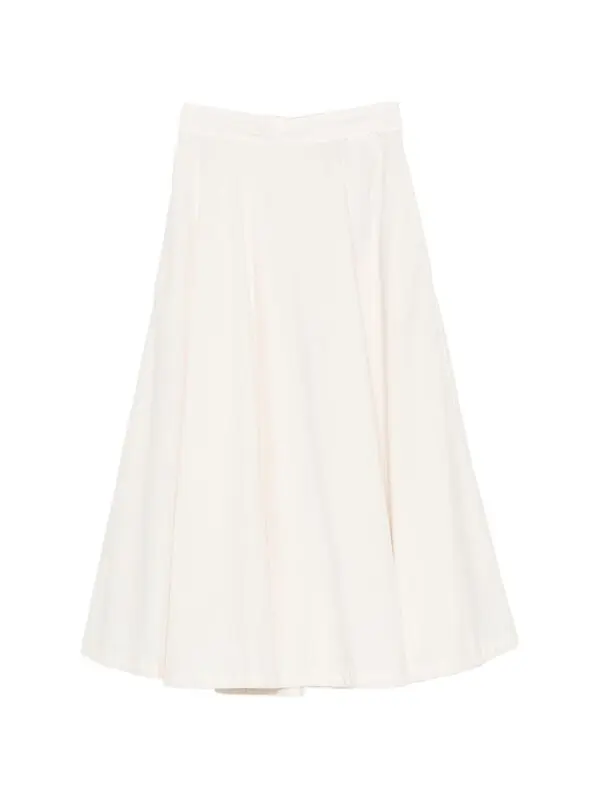 WHITE SAND Cotton Full Length Skirt