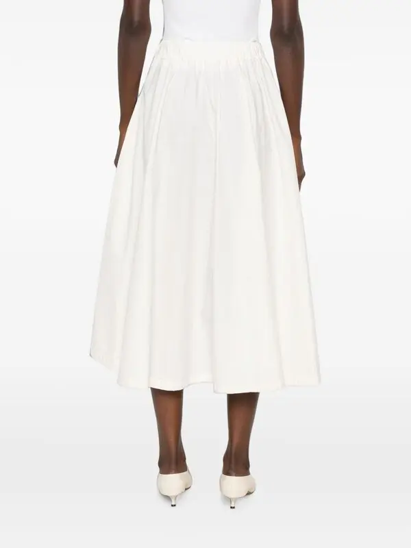 WHITE SAND Cotton Full Length Skirt