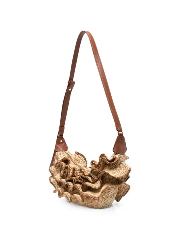 Zimmermann Goldentime Rafia Shoulder Bag