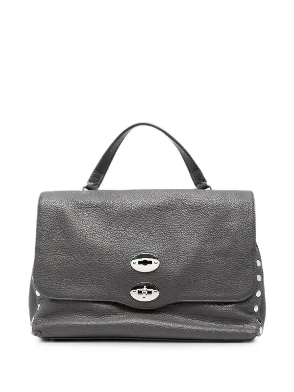 ZANELLATO Postina Daily Medium Leather Handbag - Grey